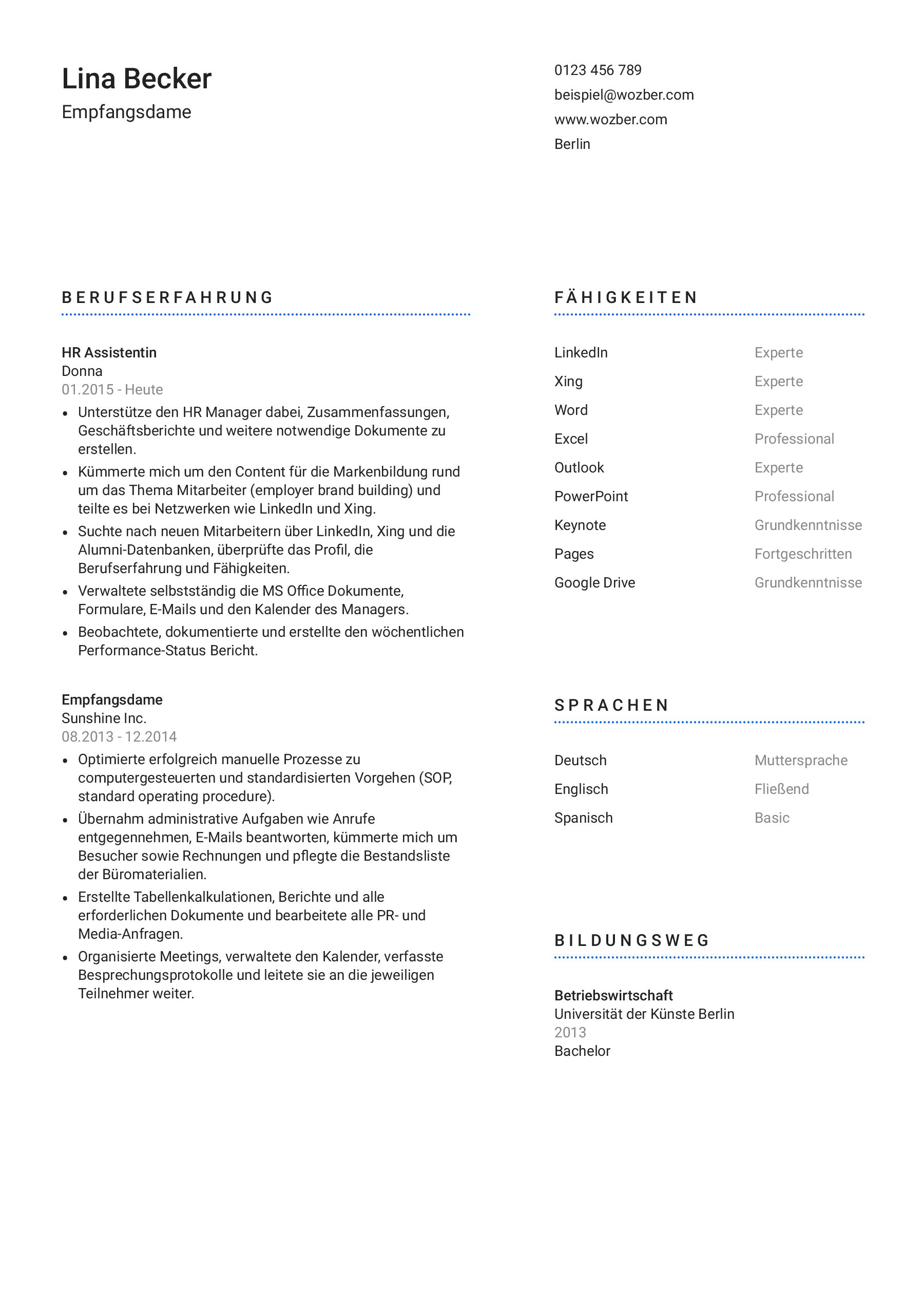 77 Beispiele für Erfolgsbeschreibungen im Lebenslauf