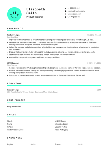 Modern CV Examples | Wozber