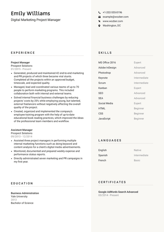 Free resume builder for modern job seekers | Wozber
