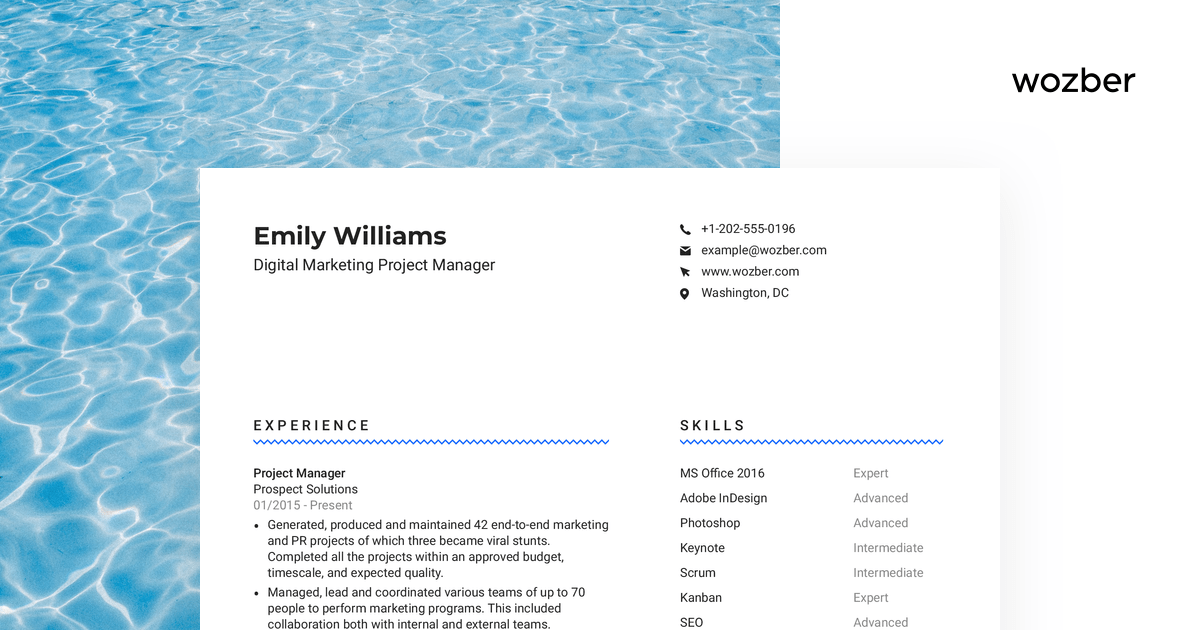Free Resume Template #10 | Wozber