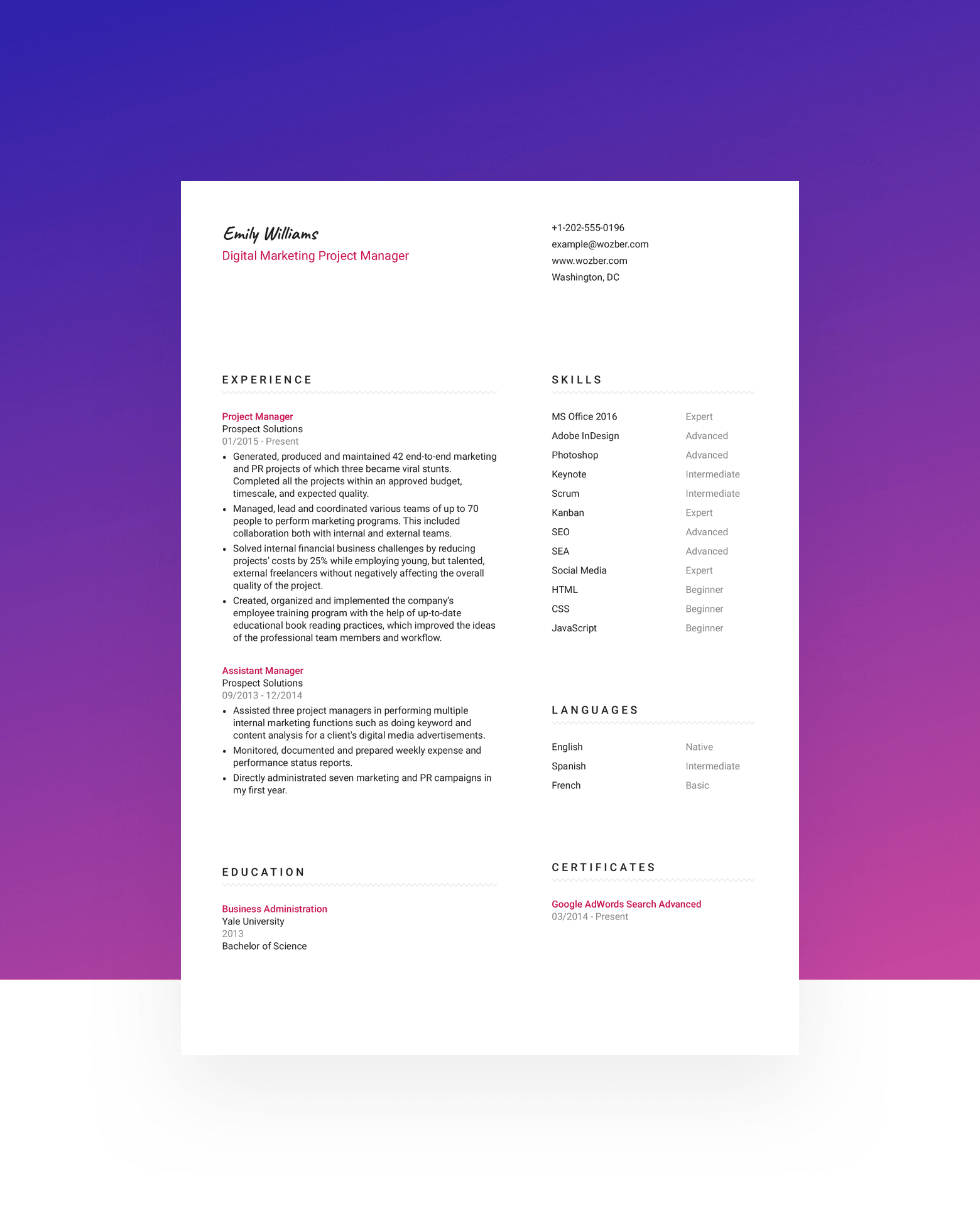 Free CV builder for modern job seekers | Wozber