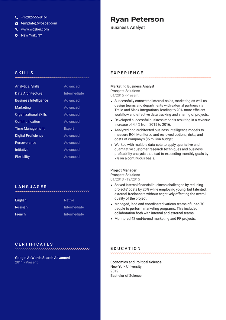 Free resume builder for modern job seekers | Wozber