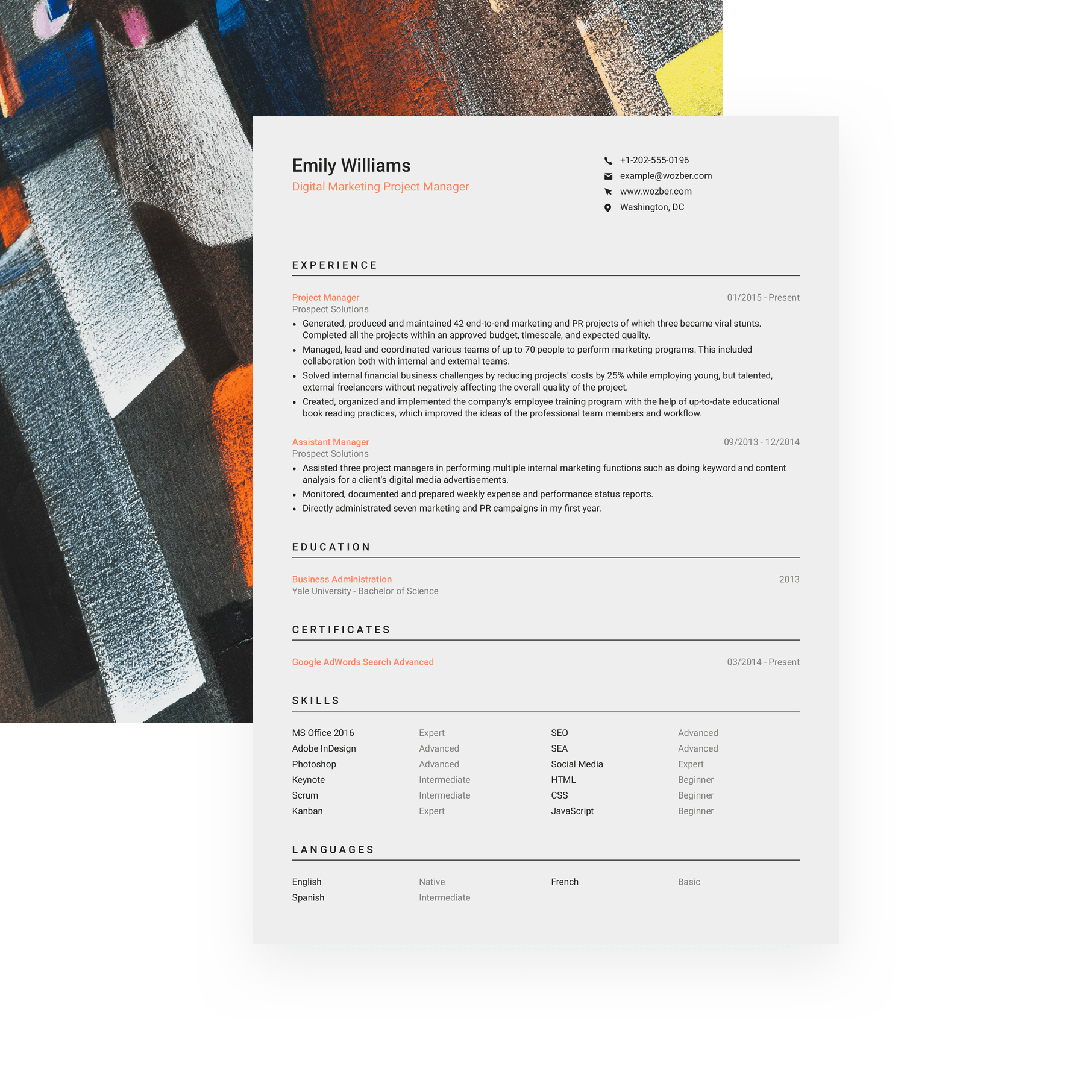 Free Resume Template #23 | Wozber