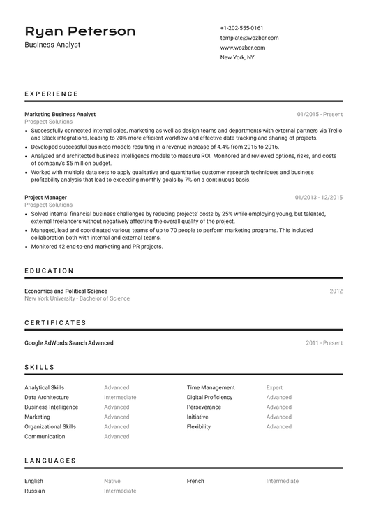 Free resume builder for modern job seekers | Wozber
