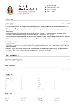 Nemokamas modernaus CV kūrimo įrankis | Wozber