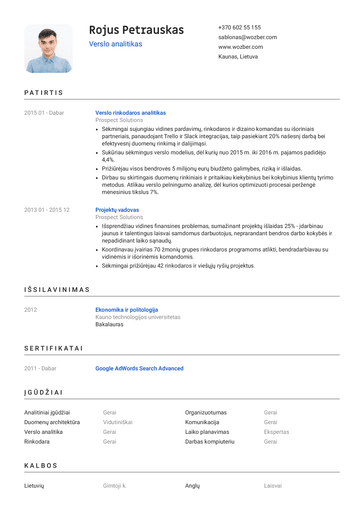Nemokami CV šablonai | Wozber